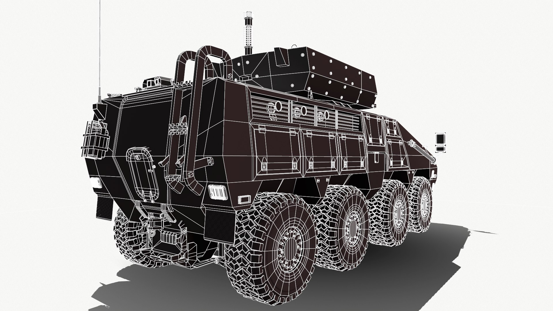 3D BARYS 8x8 AWV Armoured Wheeled Vehicle model - TurboSquid 1842300