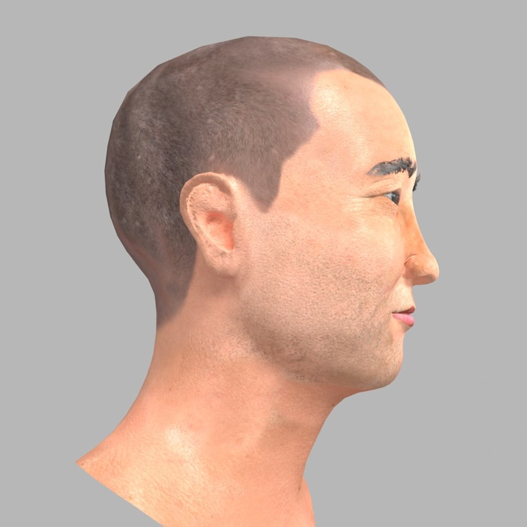 Realistic asian man head 3D model - TurboSquid 1206037