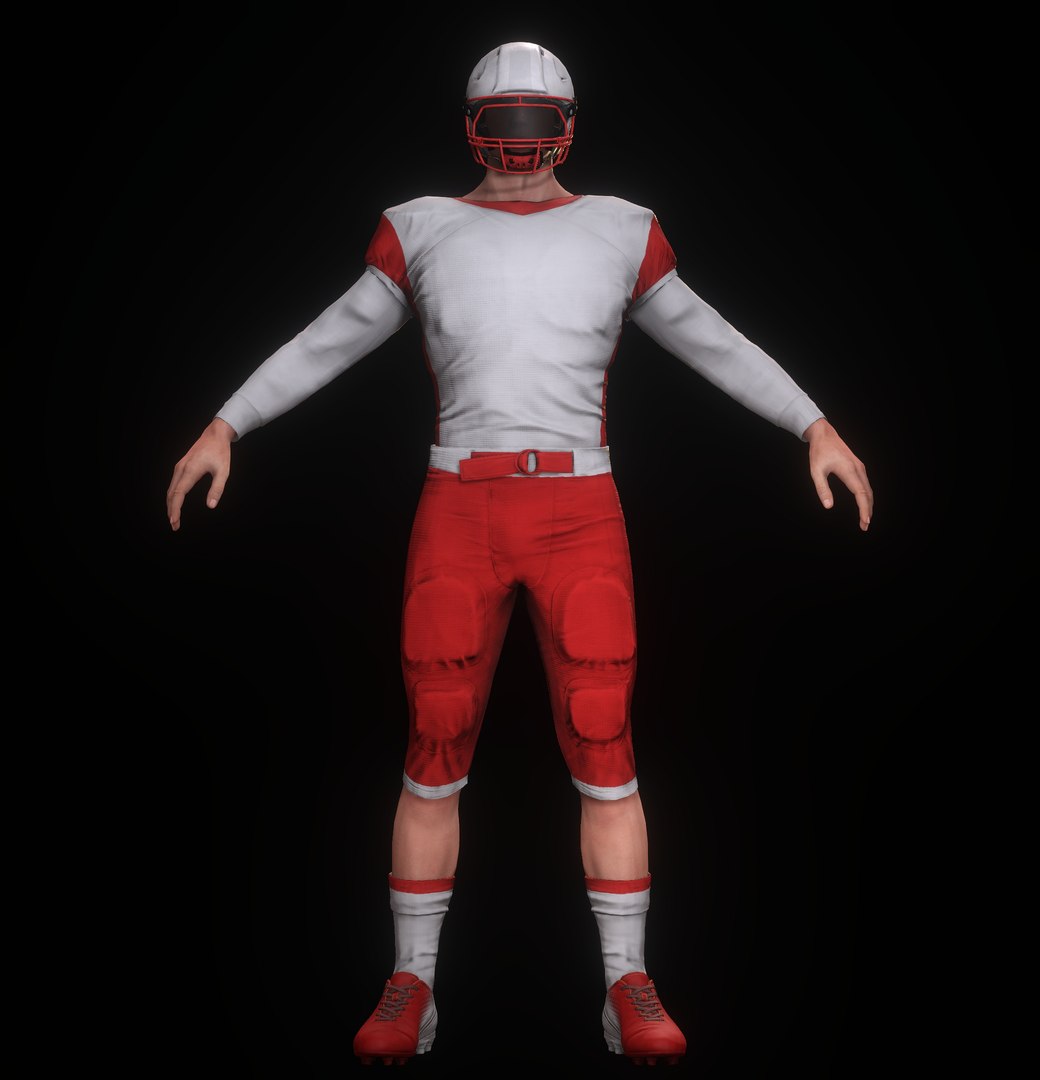 3D Football American Player PBR Model - TurboSquid 2105454
