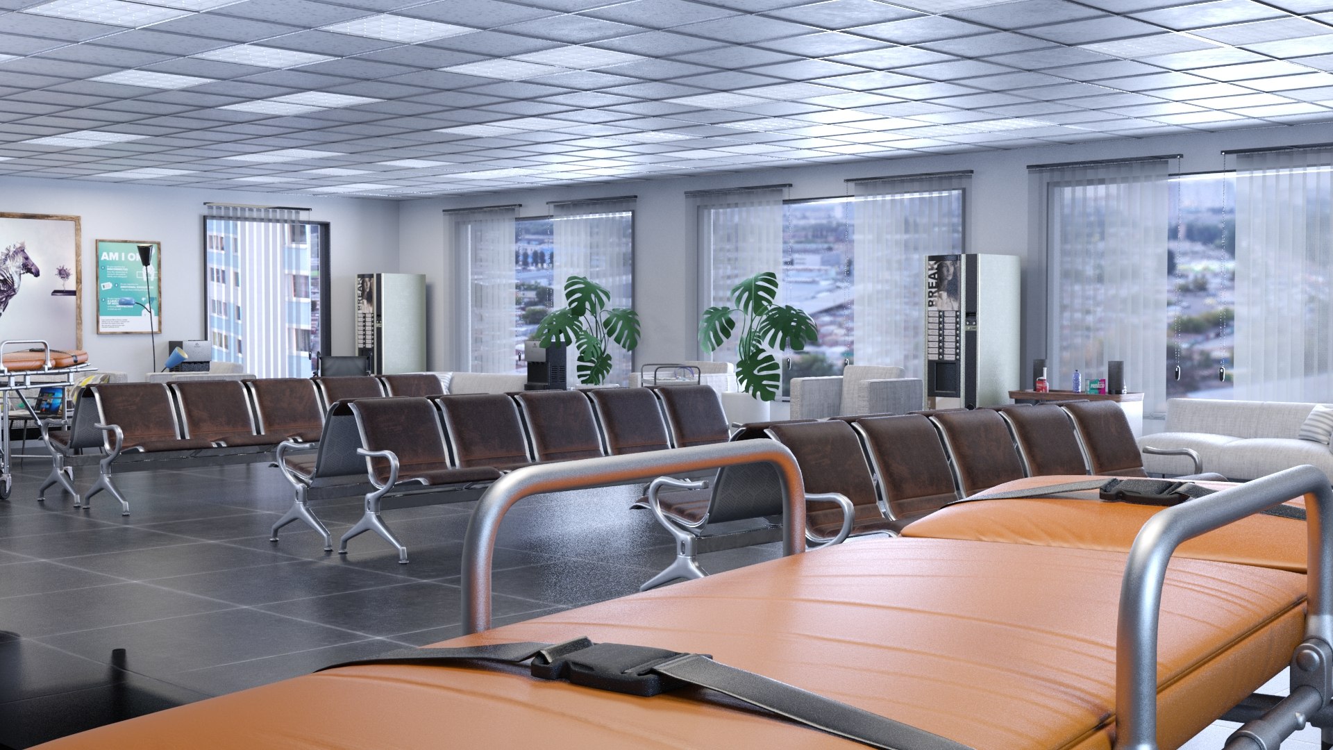Hospital Hall 3D Model - TurboSquid 2281389