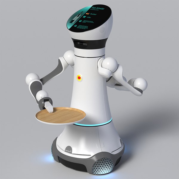 4 service robot tray 3D model - TurboSquid 1602193