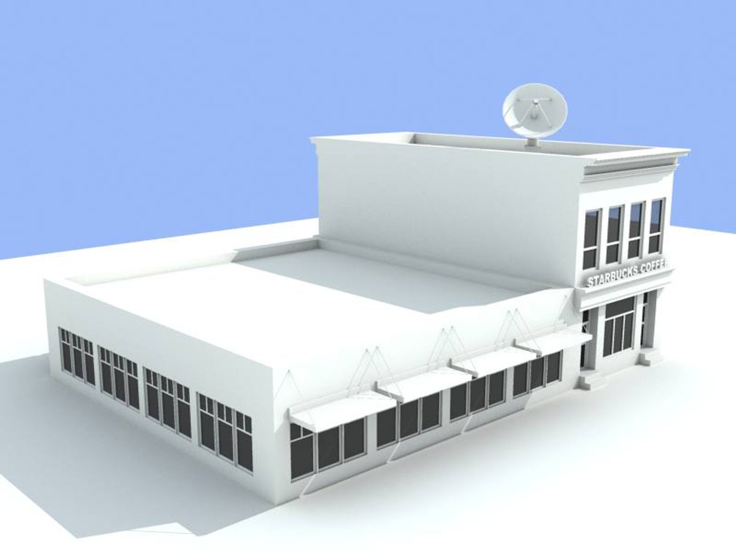 Starbucks Cafe 3d Model