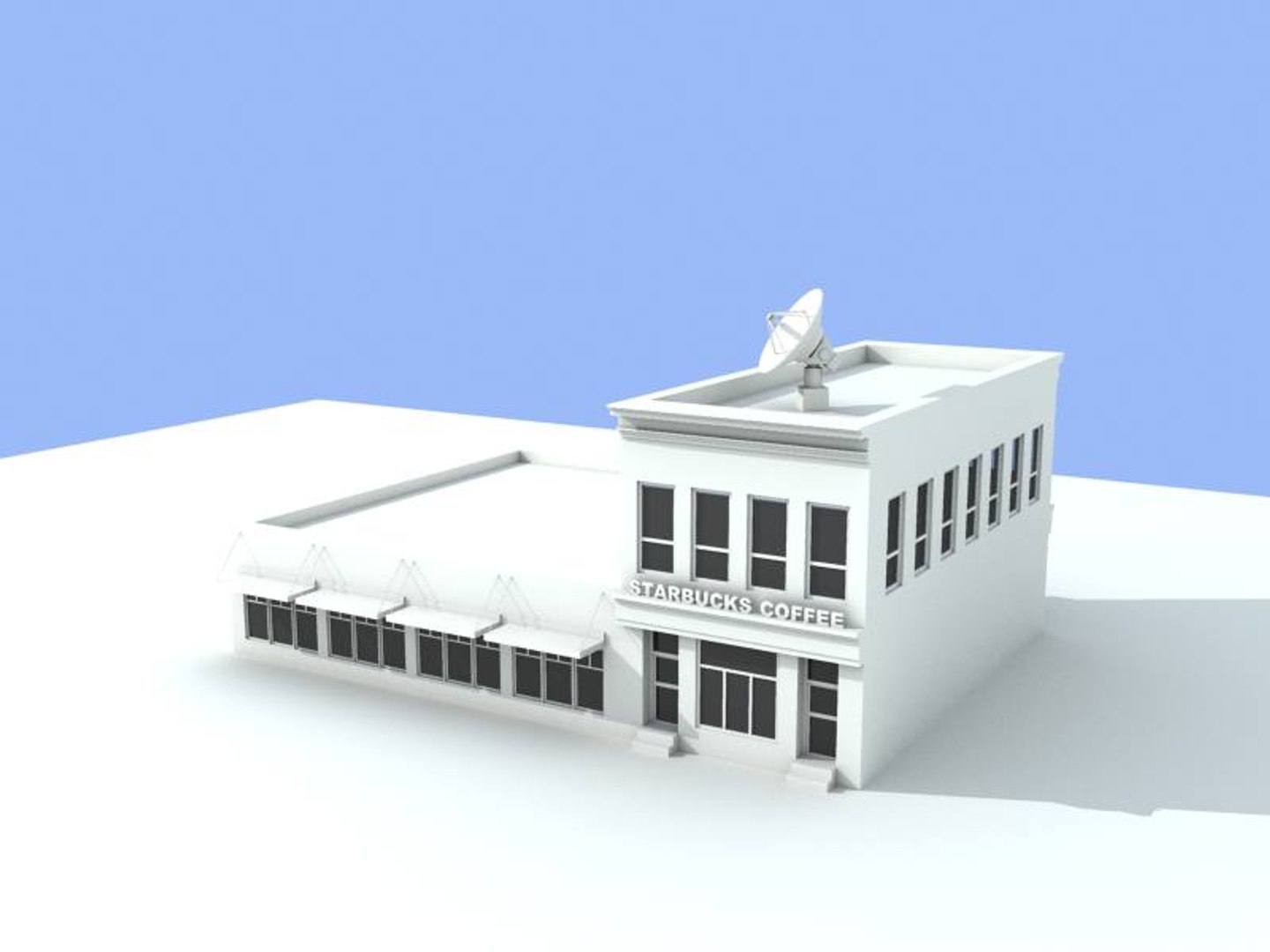 Starbucks Cafe 3d Model