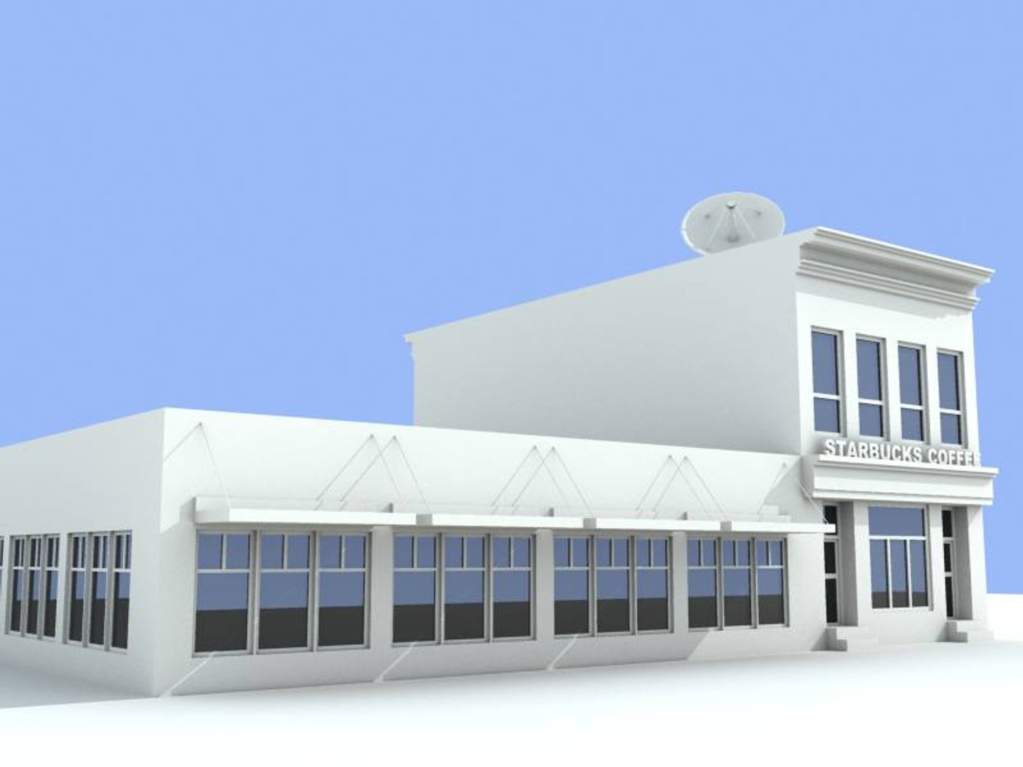 Starbucks Cafe 3d Model