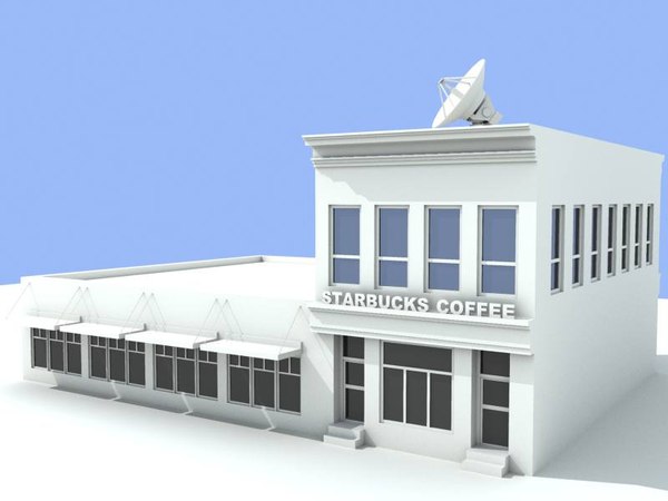 starbucks cafe 3d model