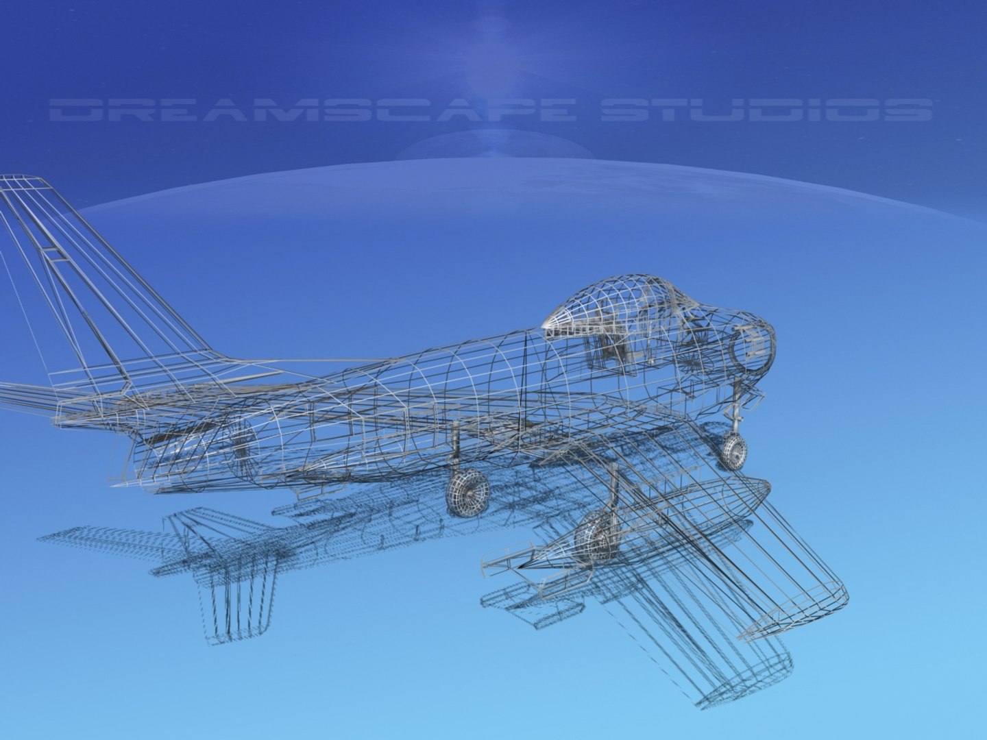 north american f-86 sabre dxf
