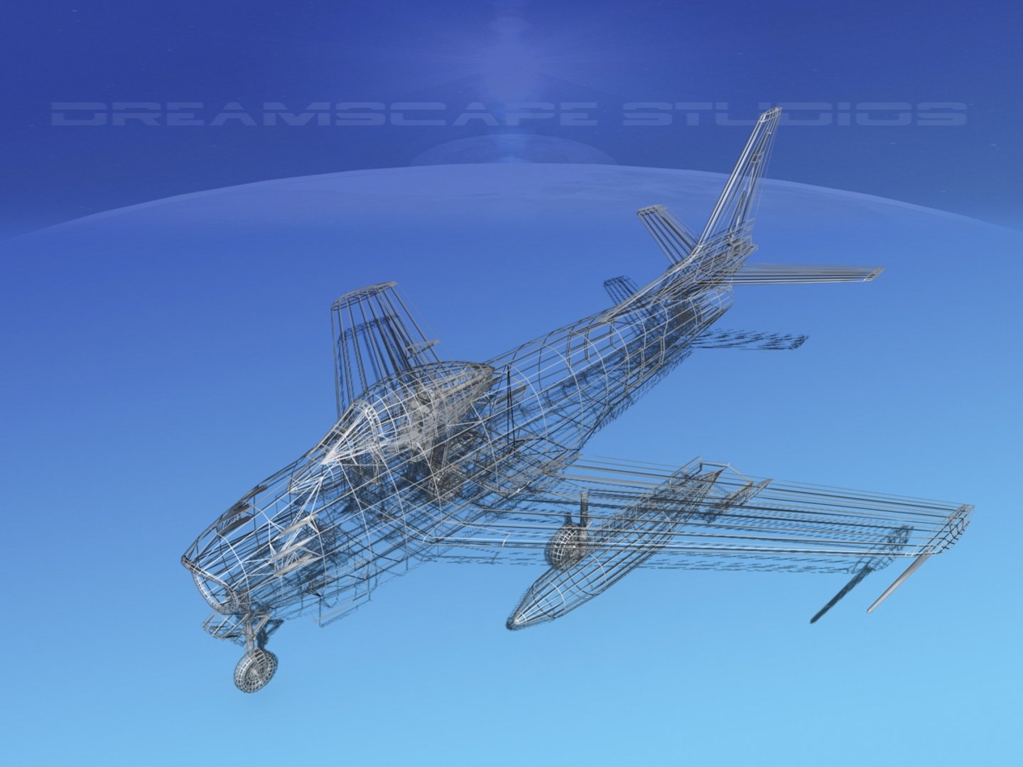 north american f-86 sabre dxf
