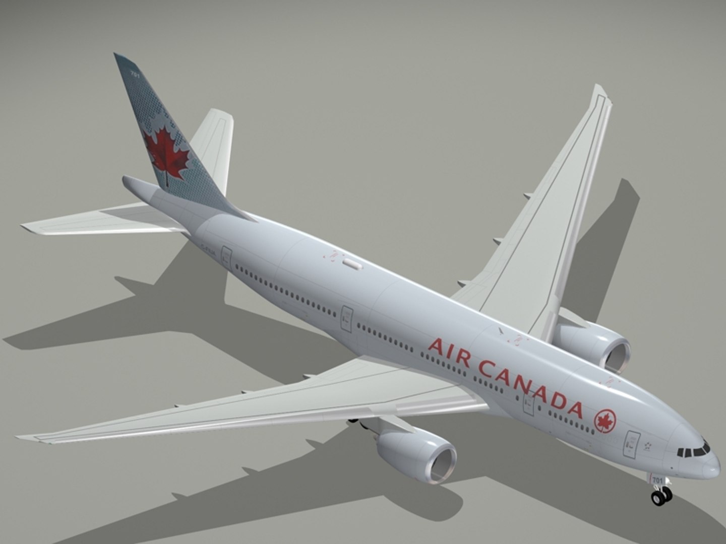 3d B 777-200 Lr Air Canada Model