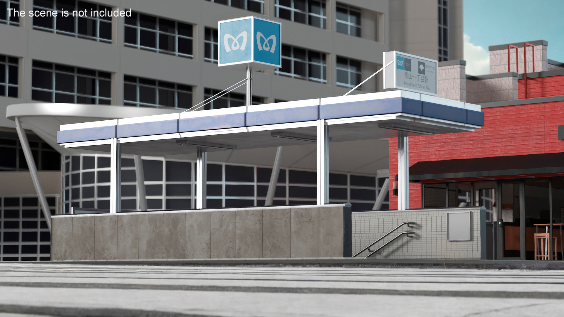 modelo 3d Entrada al metro de Tokio moderno - TurboSquid 2280197