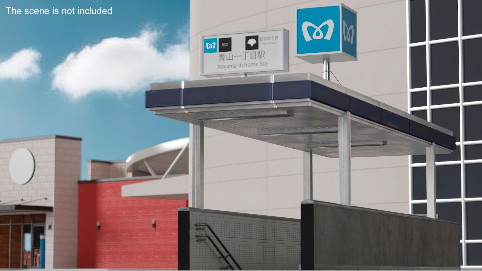 3D Modern Tokyo Subway Entrance - TurboSquid 2280197