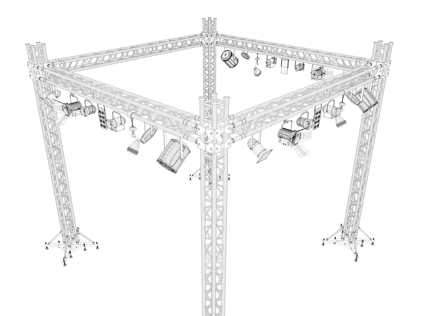 3D Model Light Truss 8 - TurboSquid 2085616