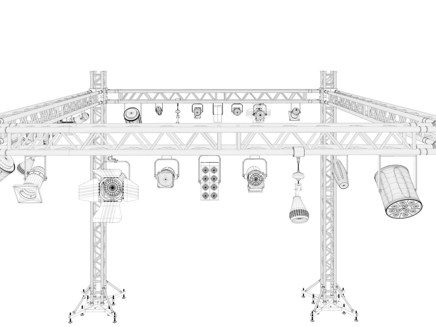 3D Model Light Truss 8 - TurboSquid 2085616
