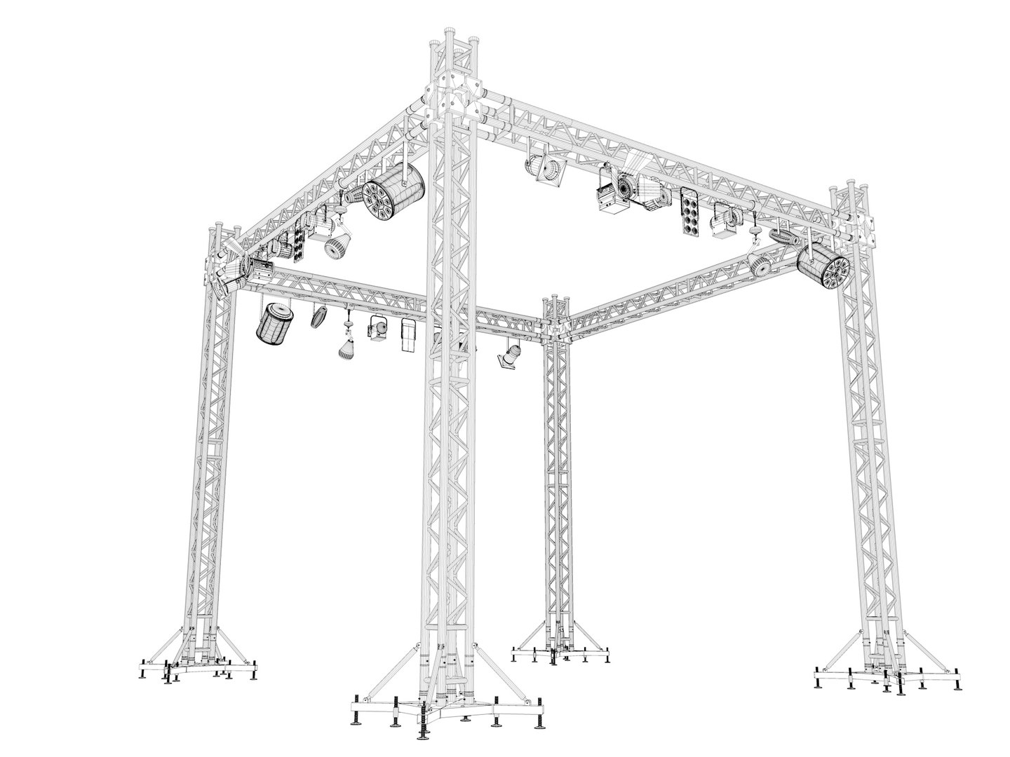 3D Model Light Truss 8 - TurboSquid 2085616