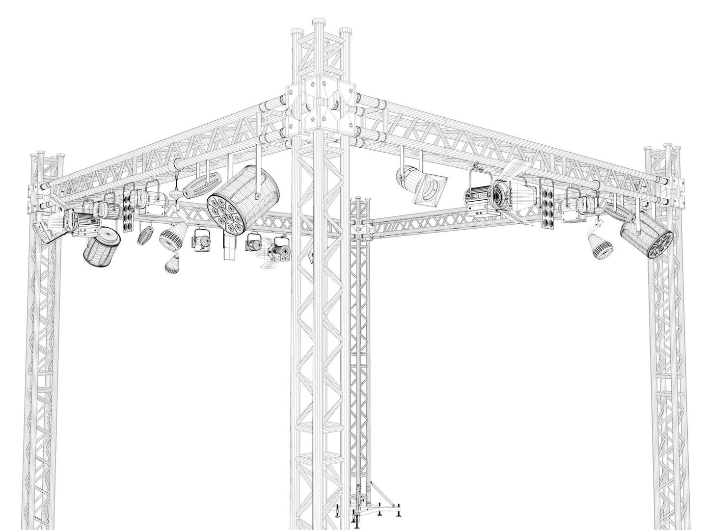 3D Model Light Truss 8 - TurboSquid 2085616