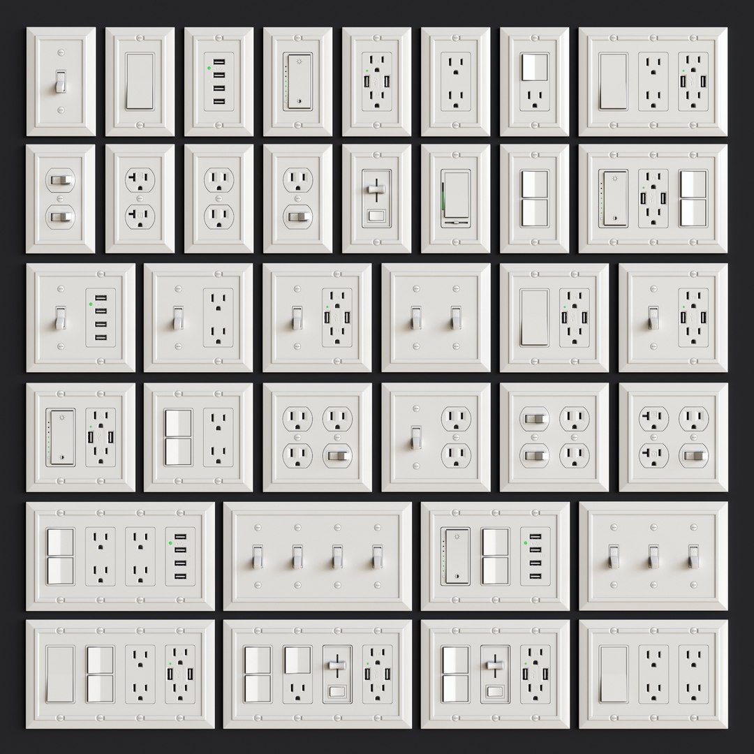 3D Model Sockets Franklin - TurboSquid 1706561