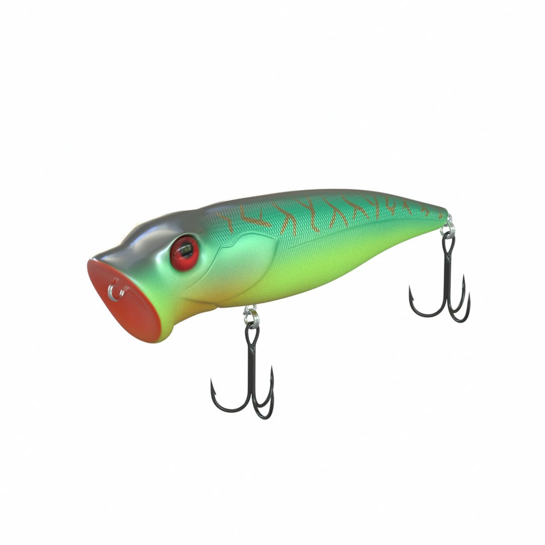 3D Popper Fishing Lure - TurboSquid 1953732
