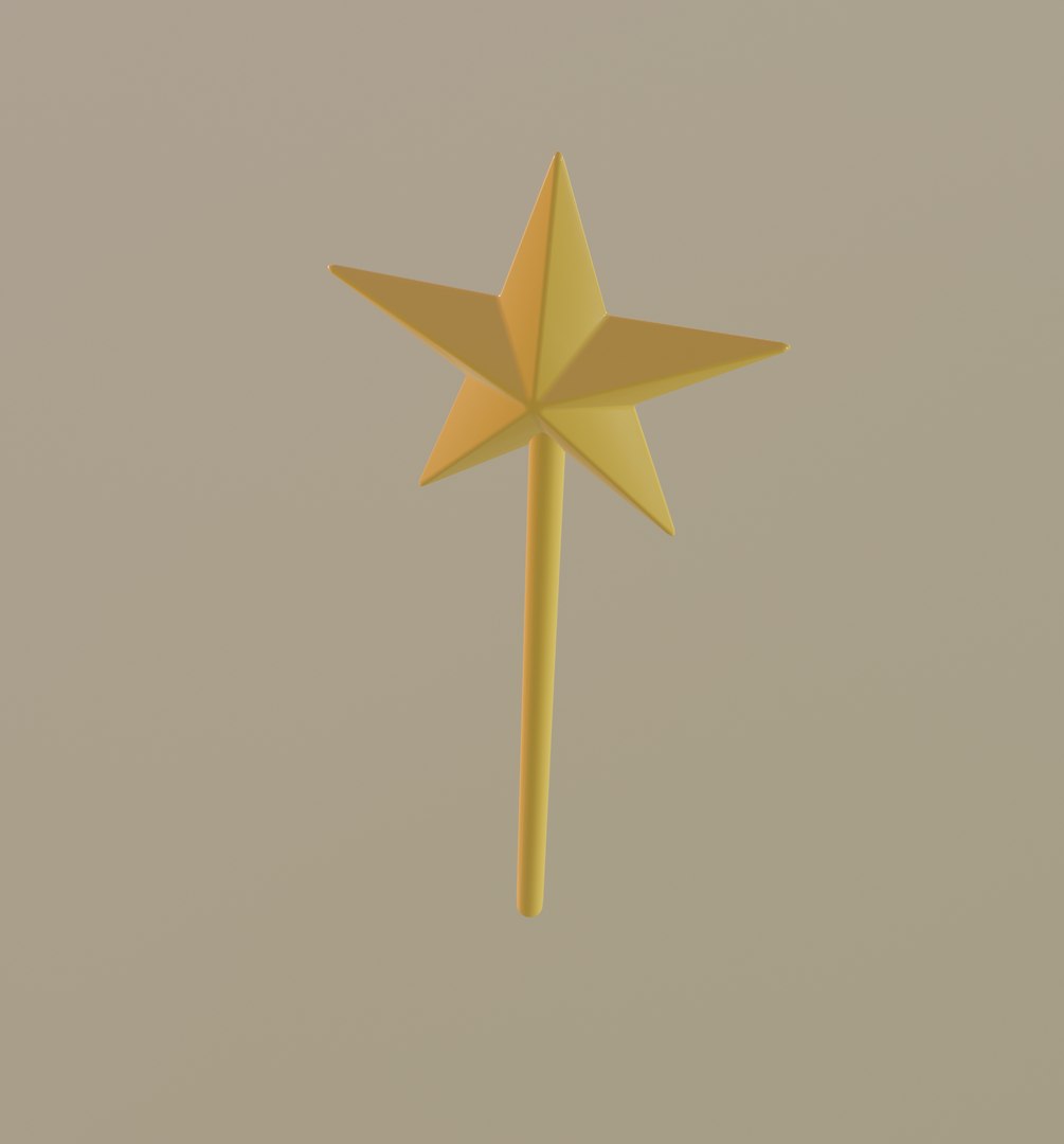 Yellow Magical Wand Model - TurboSquid 1481314