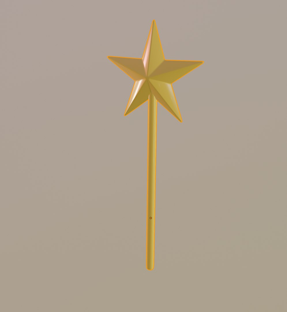 Yellow Magical Wand Model - TurboSquid 1481314