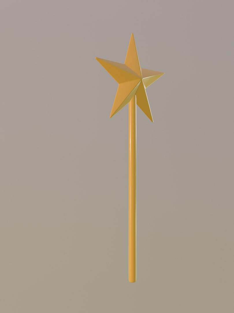 Yellow Magical Wand Model - TurboSquid 1481314