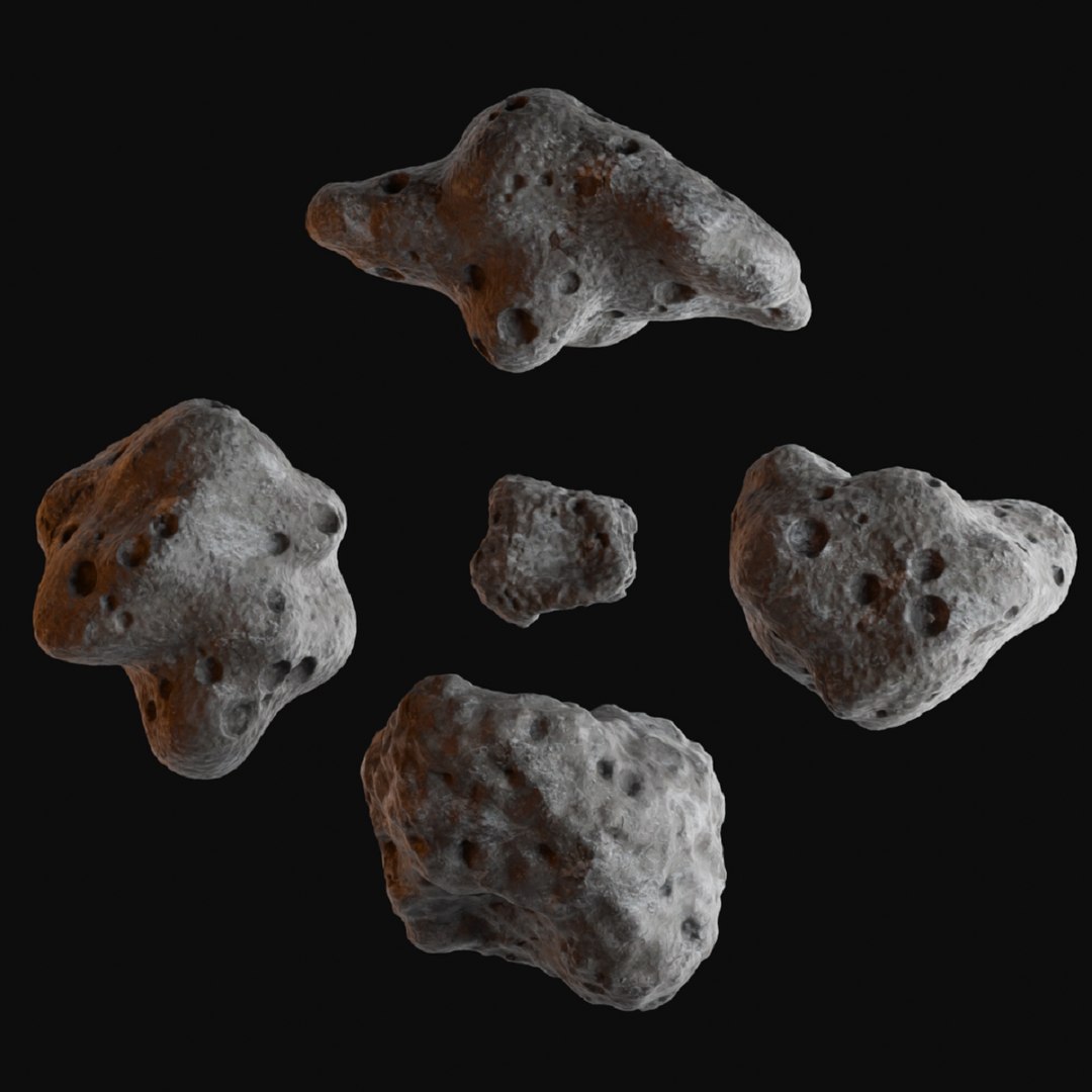 3D model Detailed asteroid space rocks high-poly set 3 - TurboSquid 2101489