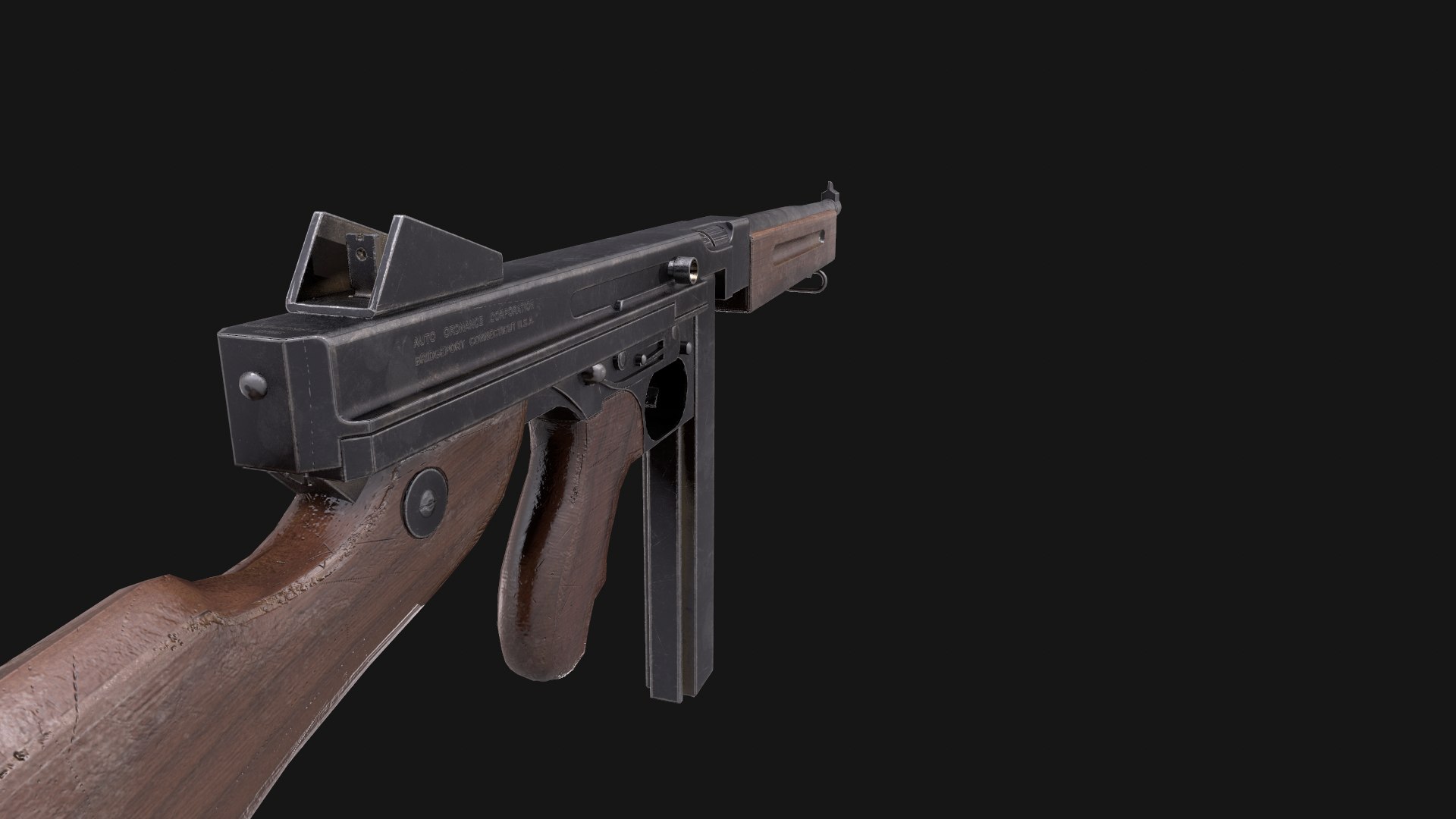 Machine gun m1a1 3D model - TurboSquid 1564572