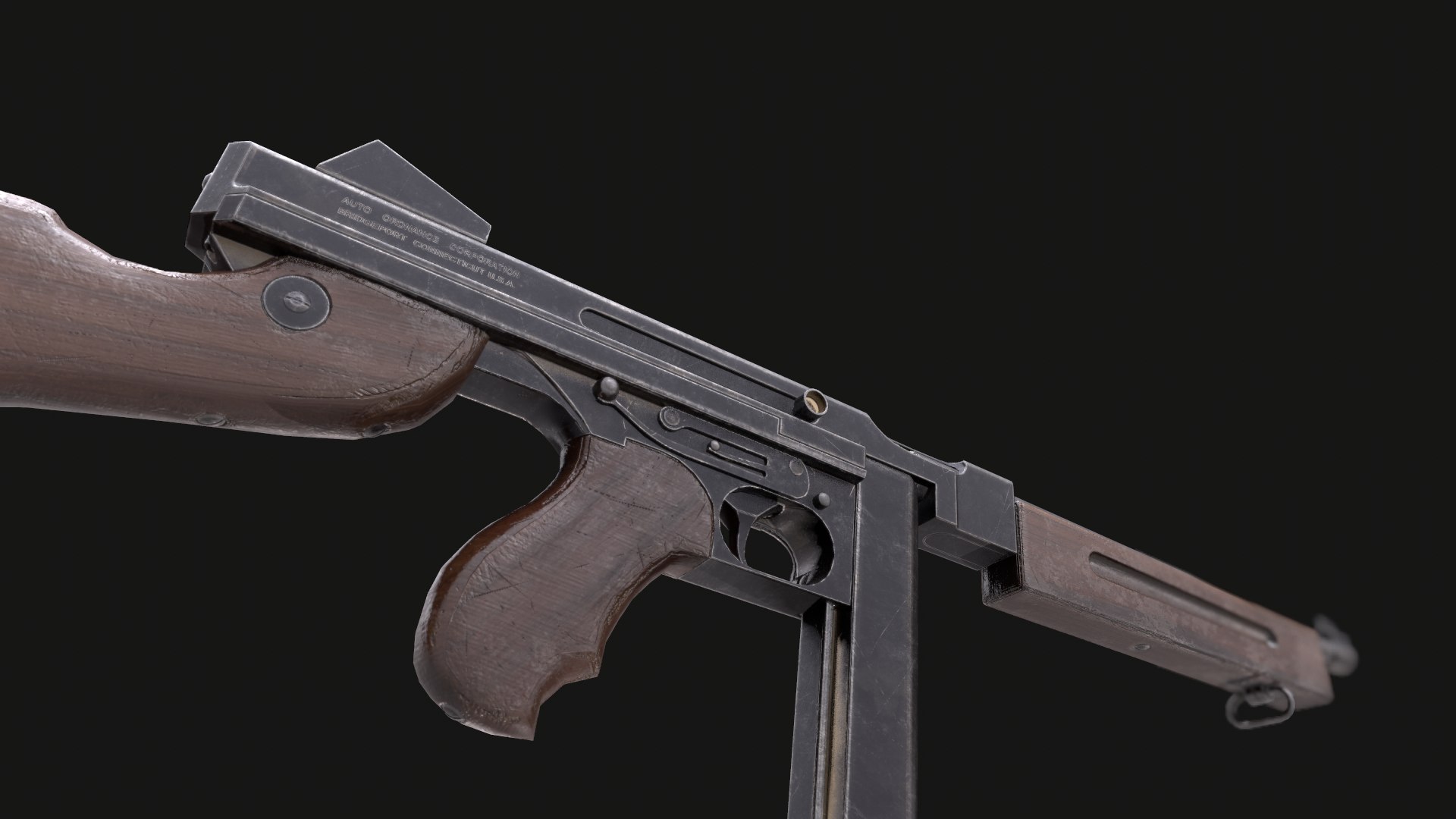 Machine gun m1a1 3D model - TurboSquid 1564572