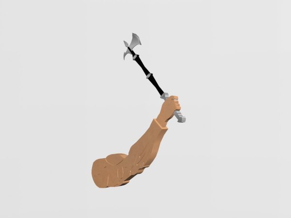 3D axe weapon human hand model - TurboSquid 1245953
