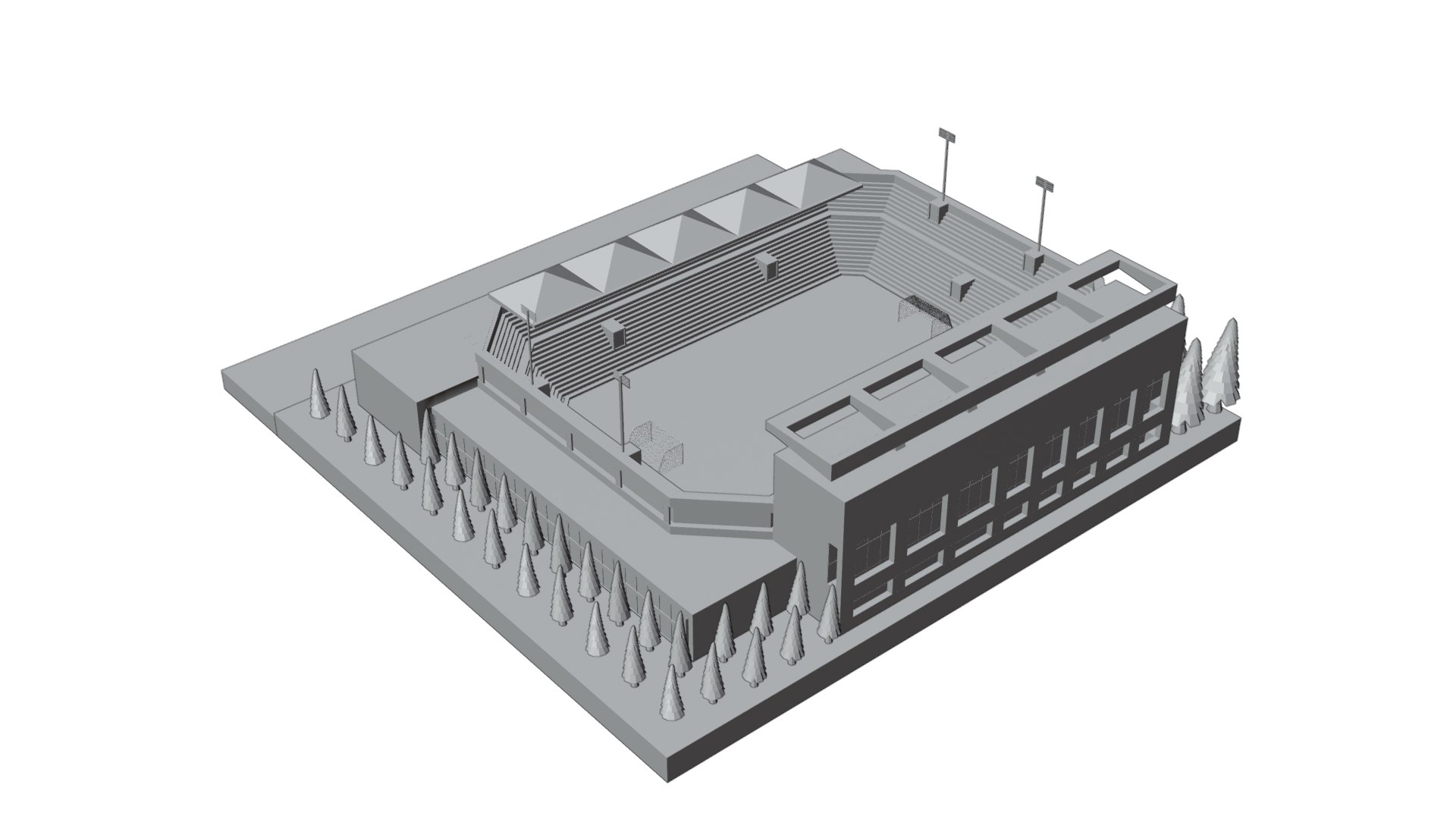 Low Poly Football Stadium 3D - TurboSquid 2135110