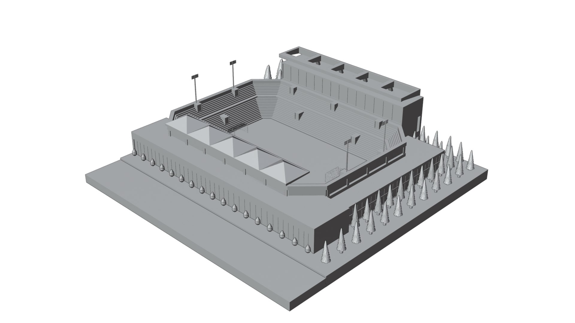 Low Poly Football Stadium 3D - TurboSquid 2135110
