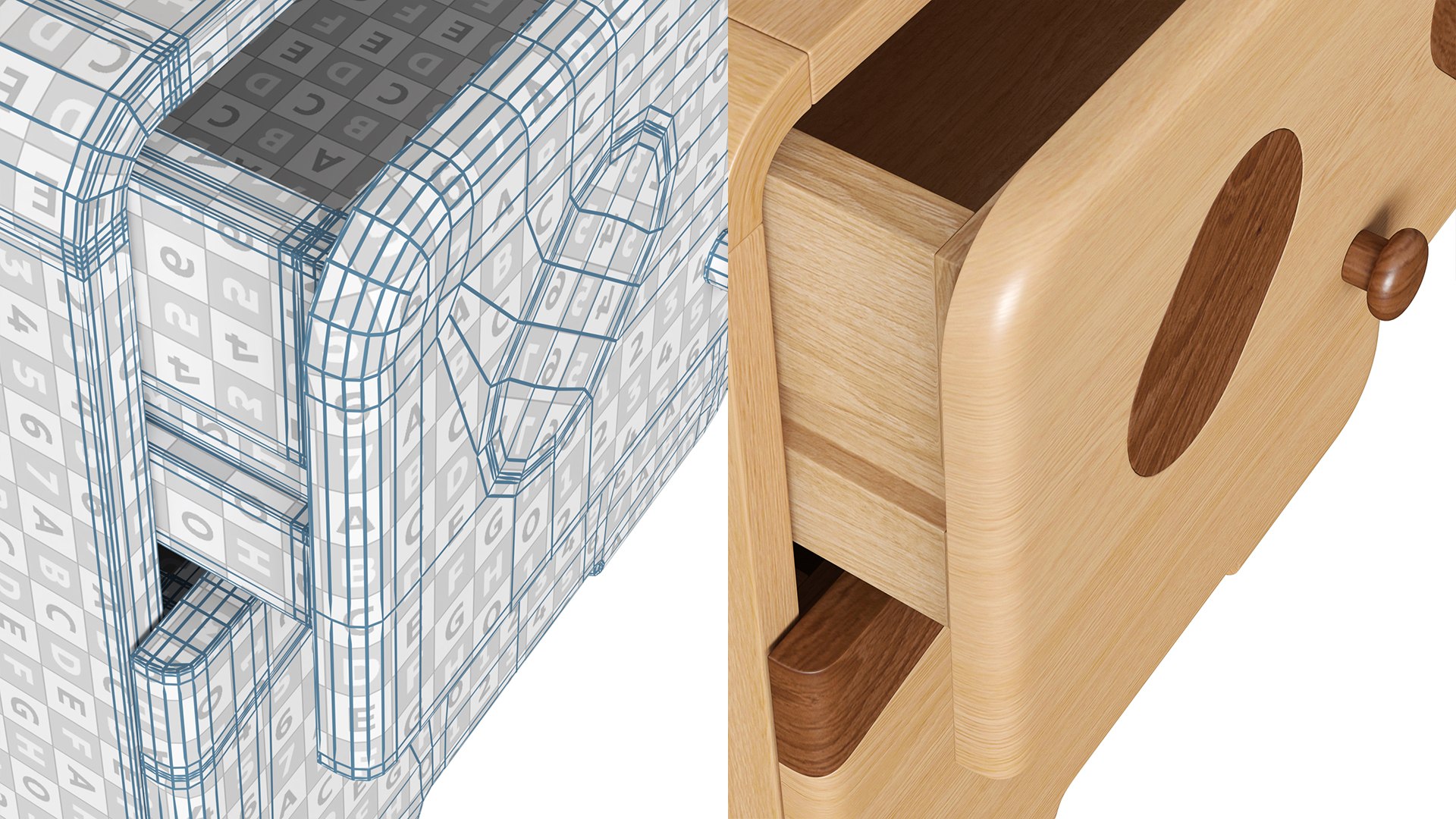 3D GVA Wood Cartoon Kids Nightstands - TurboSquid 2194560