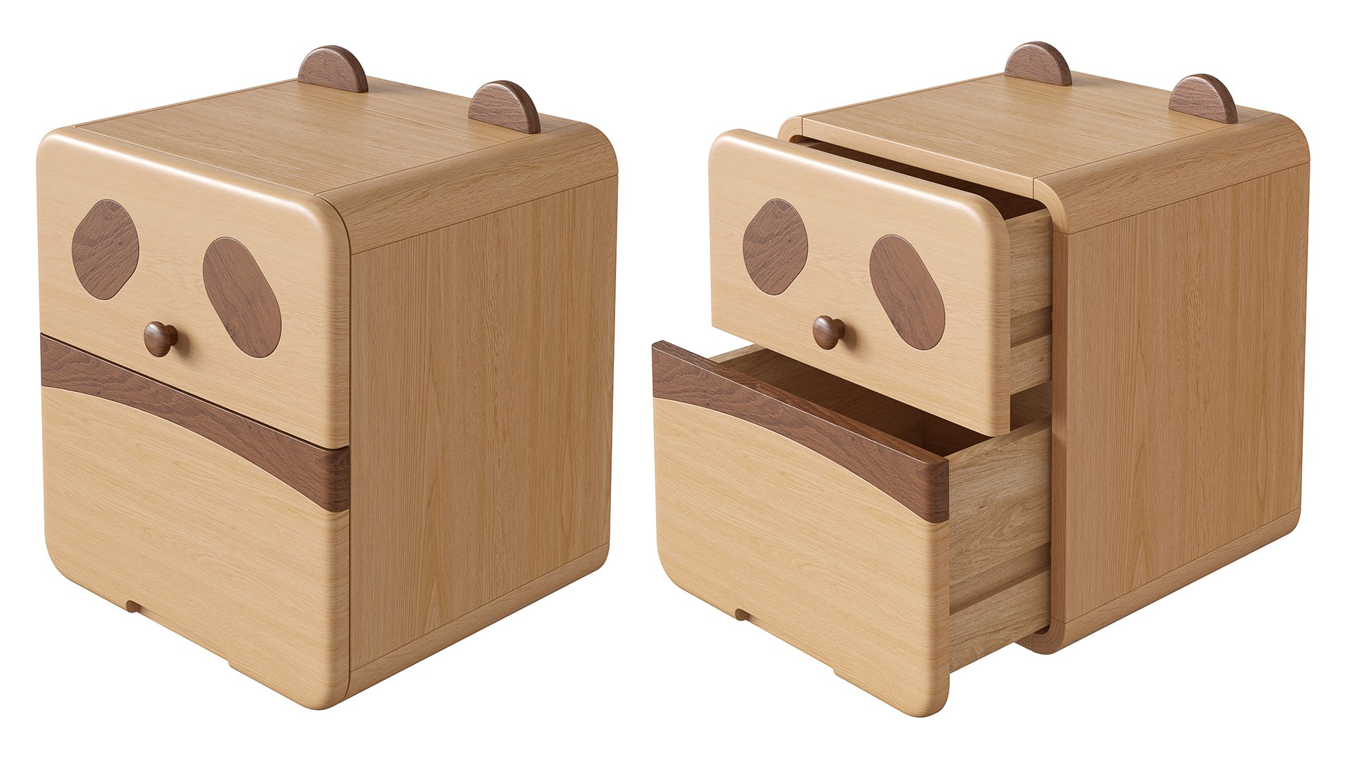 3D GVA Wood Cartoon Kids Nightstands - TurboSquid 2194560