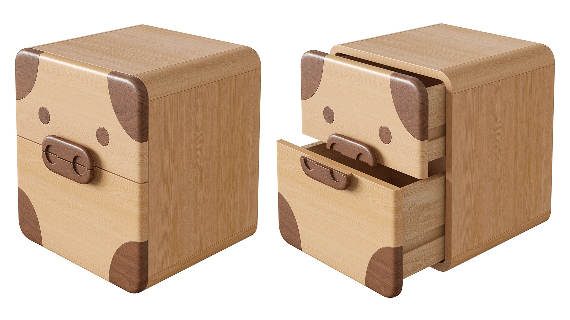 3D GVA Wood Cartoon Kids Nightstands - TurboSquid 2194560