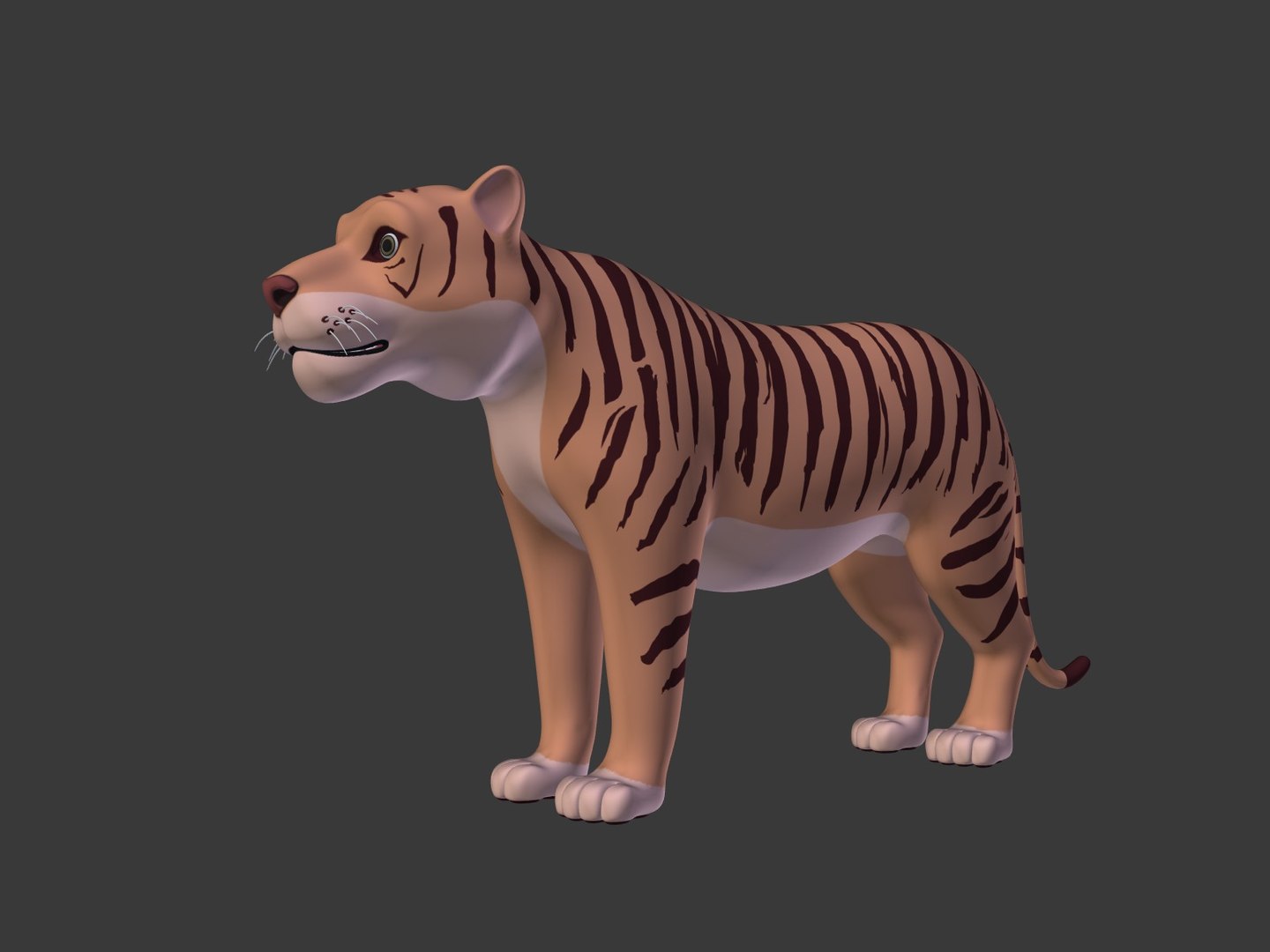 3D Cartoon Tiger Model - TurboSquid 1552323