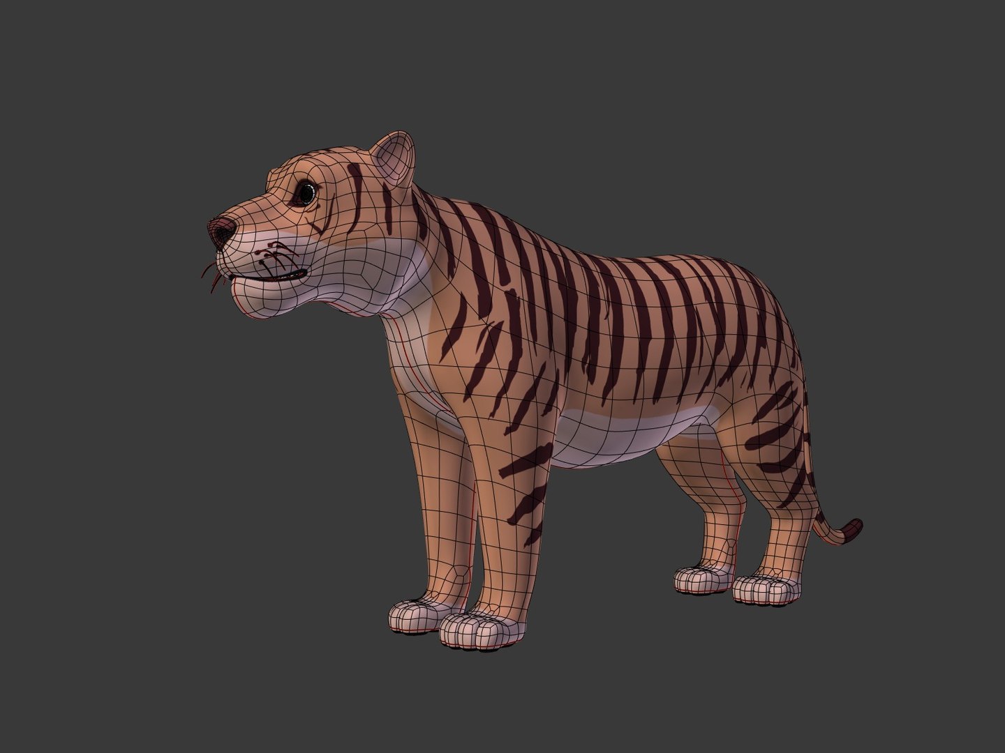 3D Cartoon Tiger Model - TurboSquid 1552323