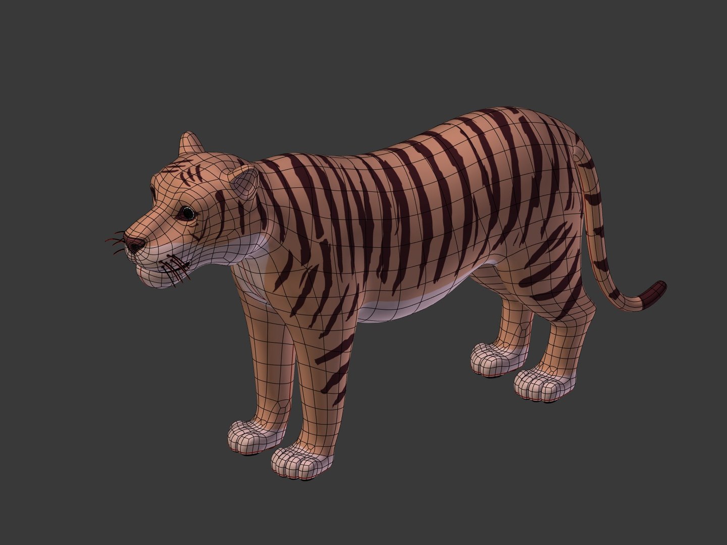 3D Cartoon Tiger Model - TurboSquid 1552323