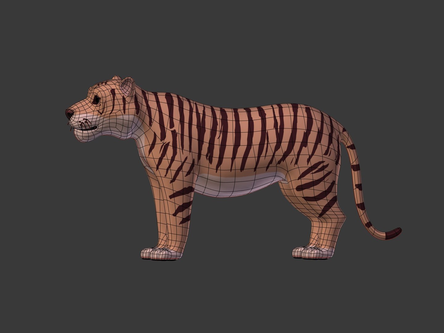 3D Cartoon Tiger Model - TurboSquid 1552323