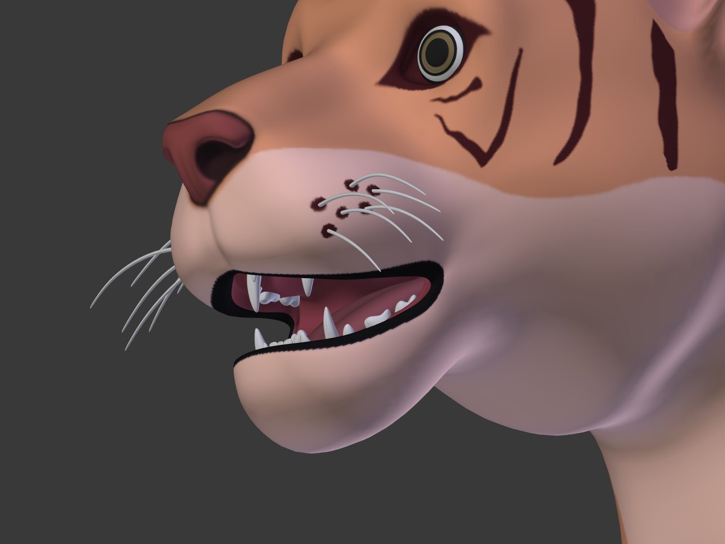 3D Cartoon Tiger Model - TurboSquid 1552323