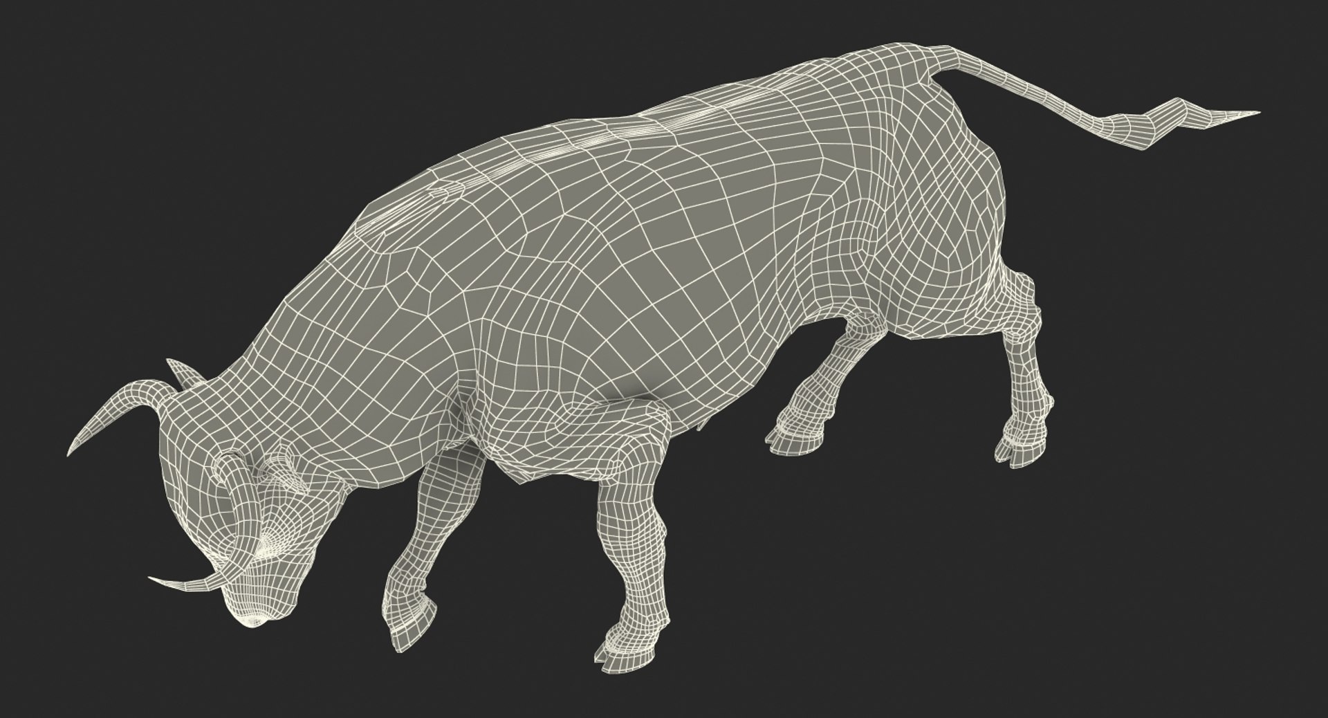 3D bull attacking pose - TurboSquid 1217754