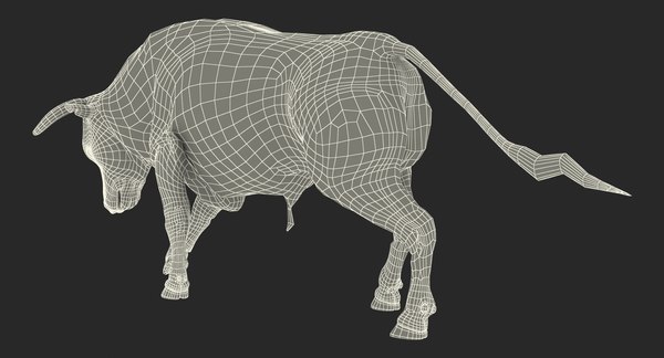3D bull attacking pose - TurboSquid 1217754