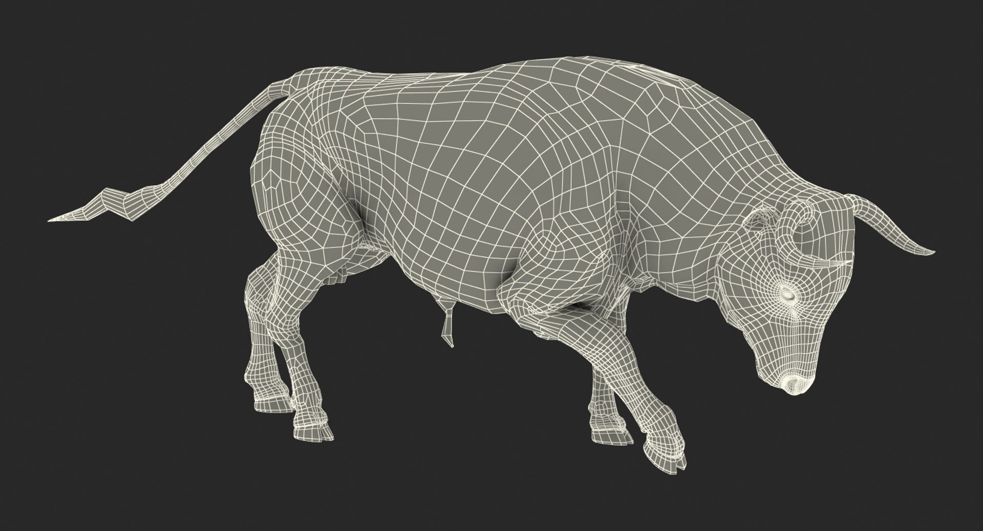 3D bull attacking pose - TurboSquid 1217754
