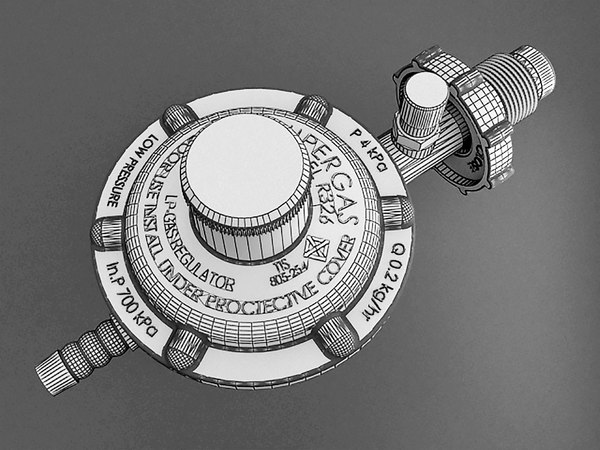 Lp gas pressure regulator 3D model - TurboSquid 1551909