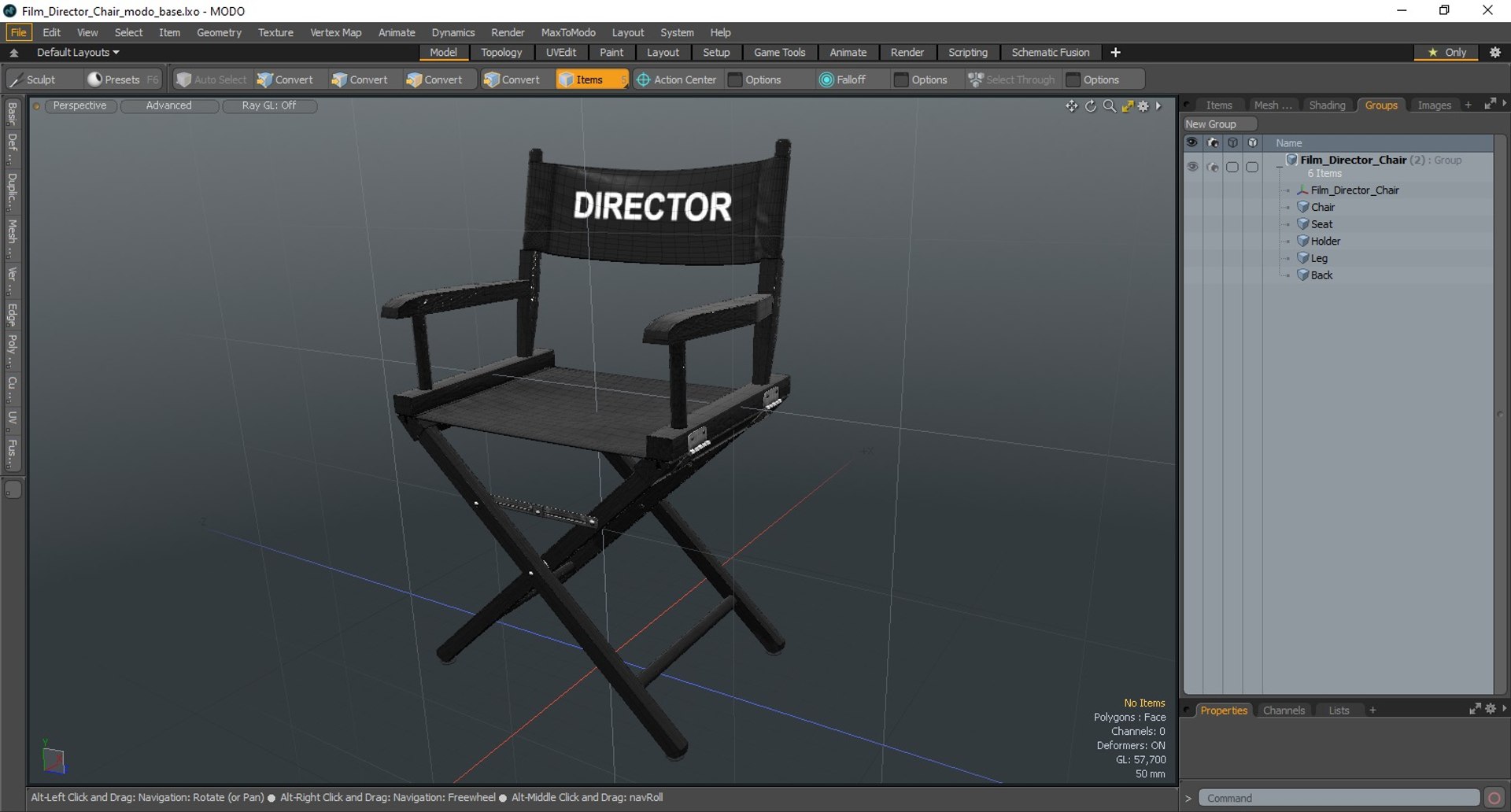 3D Film Director Chair - TurboSquid 2218382