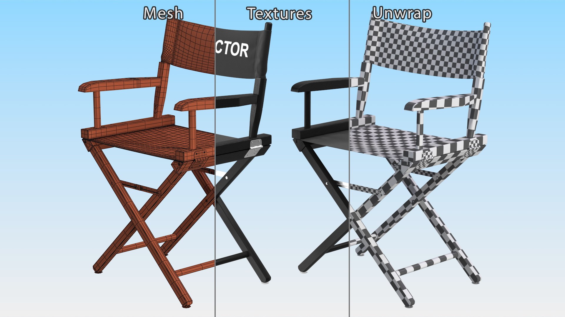 3D Film Director Chair - TurboSquid 2218382