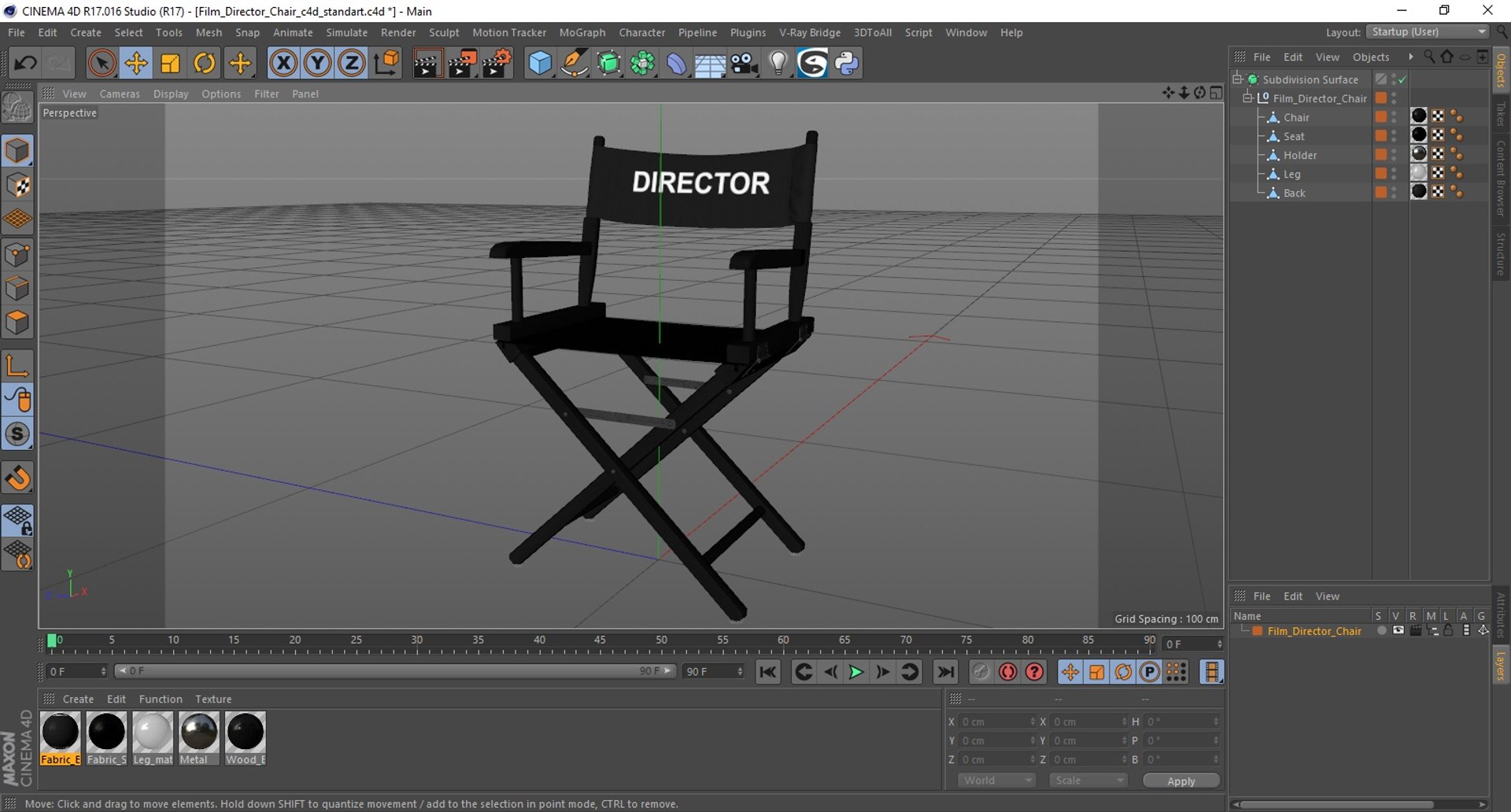 3D Film Director Chair - TurboSquid 2218382