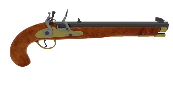 Flintlock pistol 3D model - TurboSquid 1396802