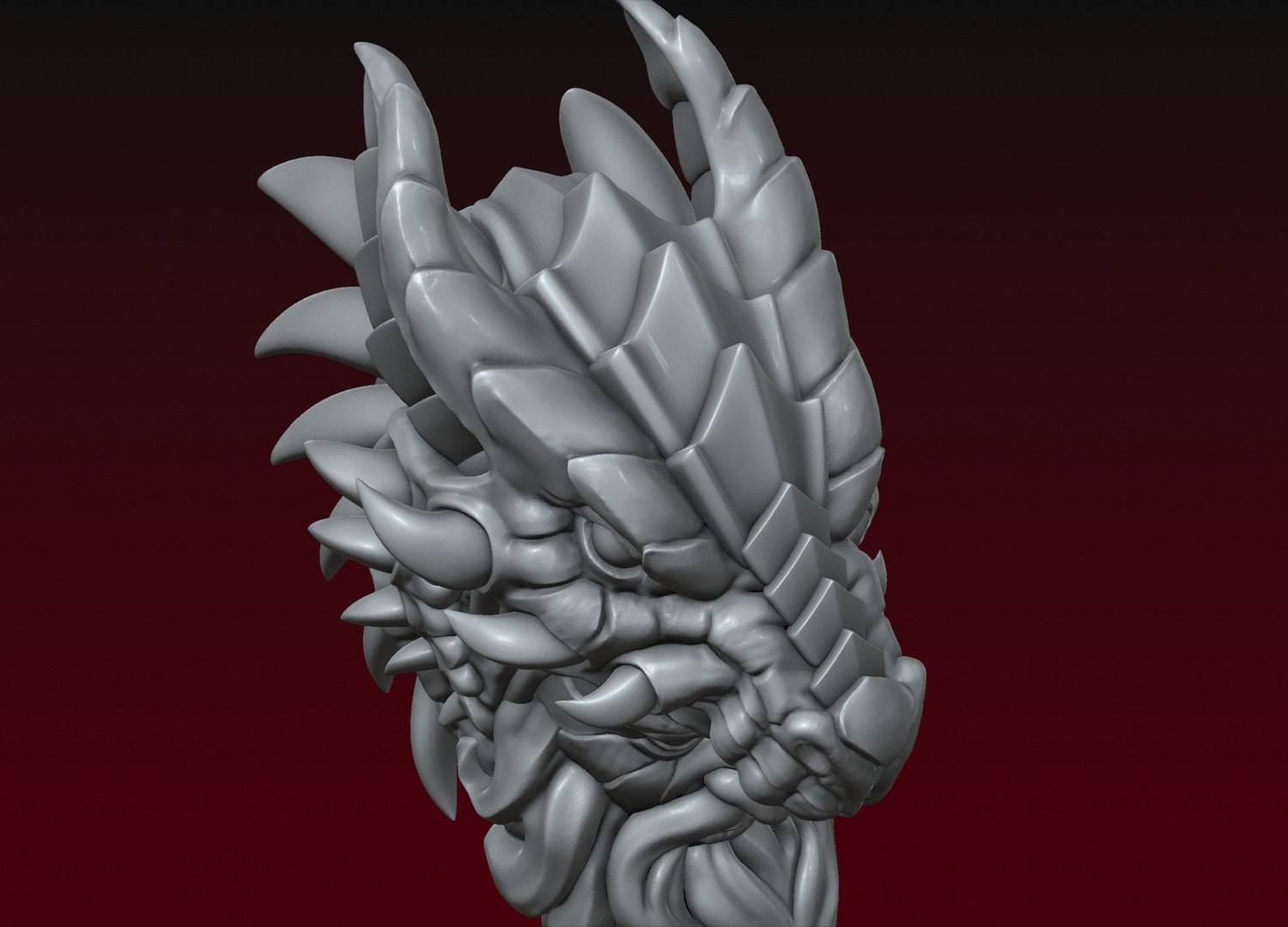 Dragon Spirit Head 3D Print 3D Model - TurboSquid 1874214