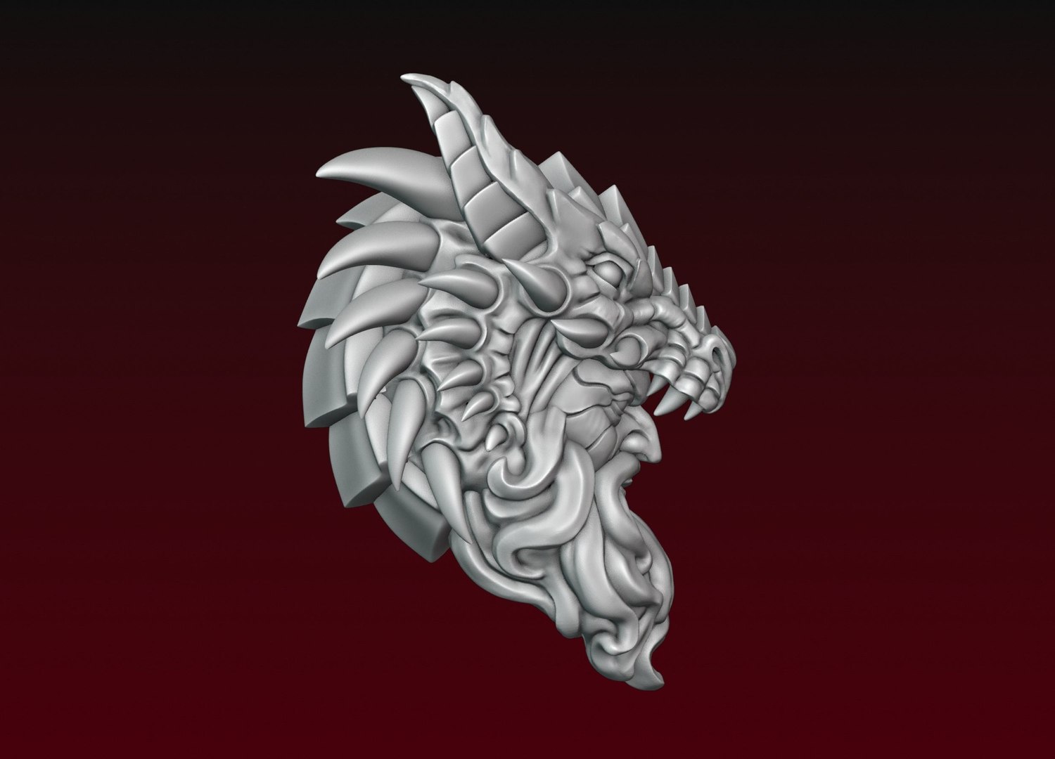 Dragon Spirit Head 3D Print 3D Model - TurboSquid 1874214
