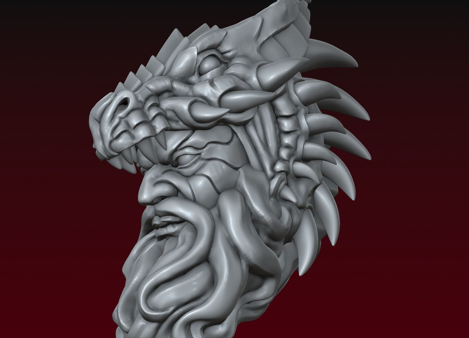 Dragon Spirit Head 3D Print 3D Model - TurboSquid 1874214