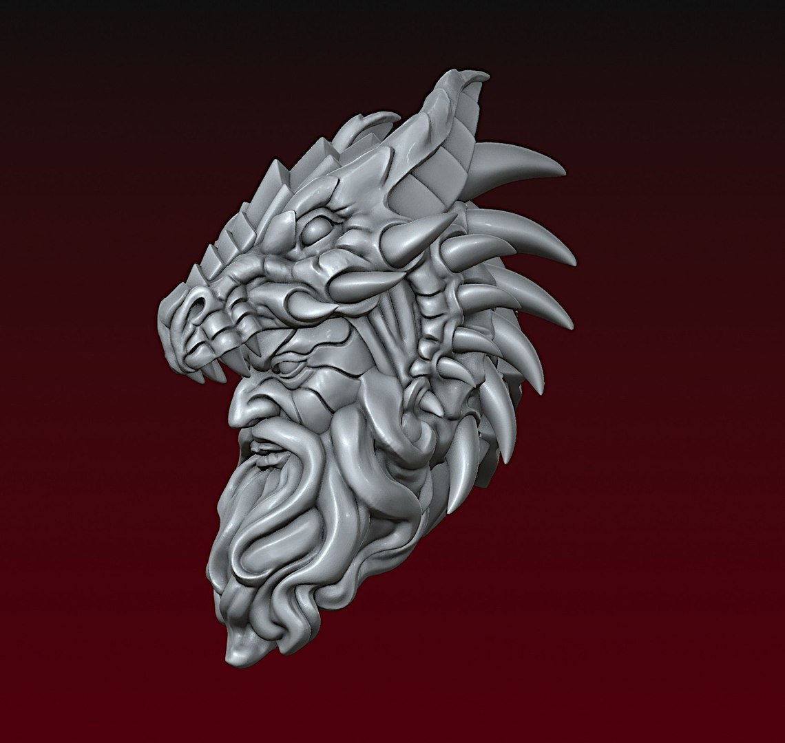 Dragon Spirit Head 3D Print 3D Model - TurboSquid 1874214