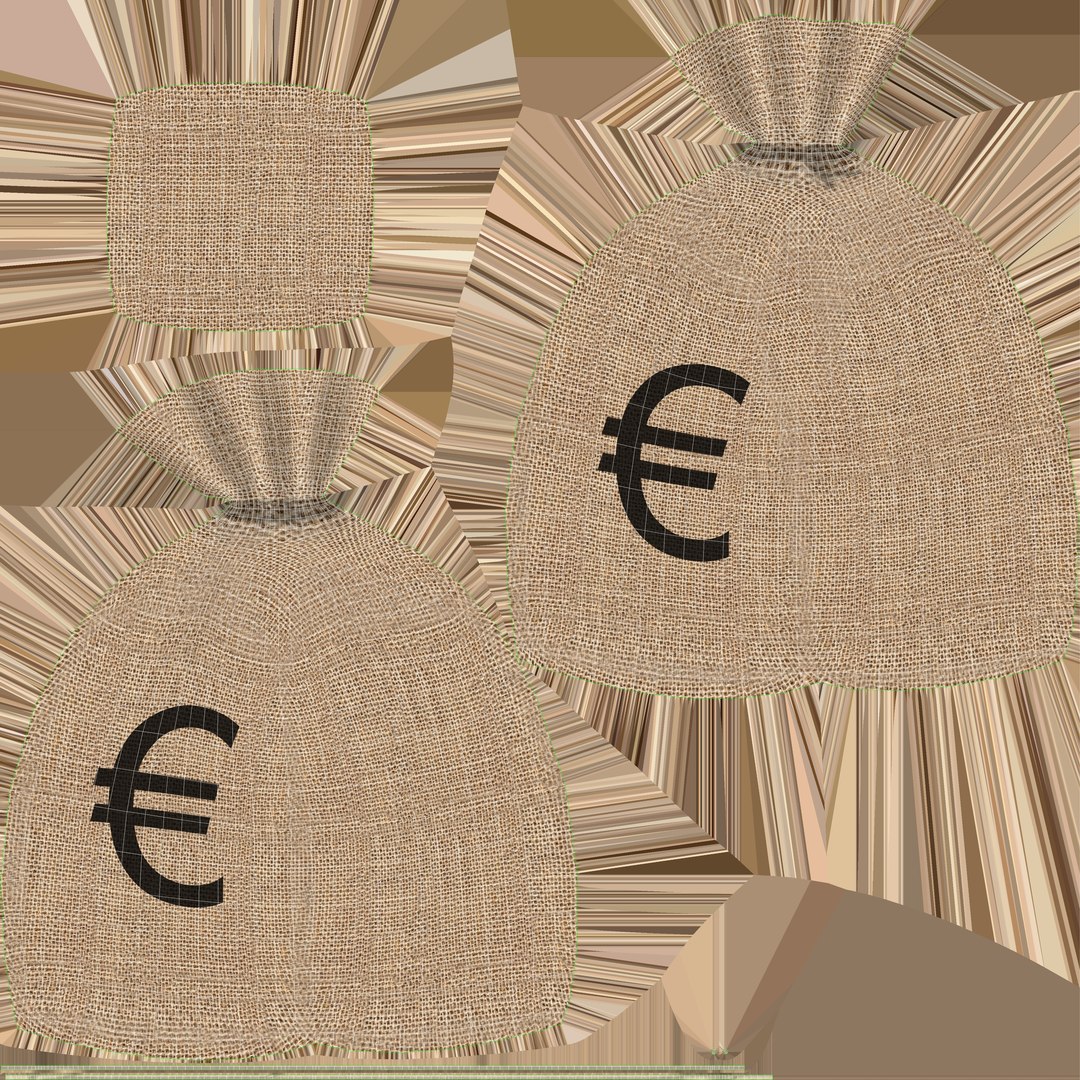 3D model Money Bag v2 Euro with Pbr 4K 8K - TurboSquid 1723958